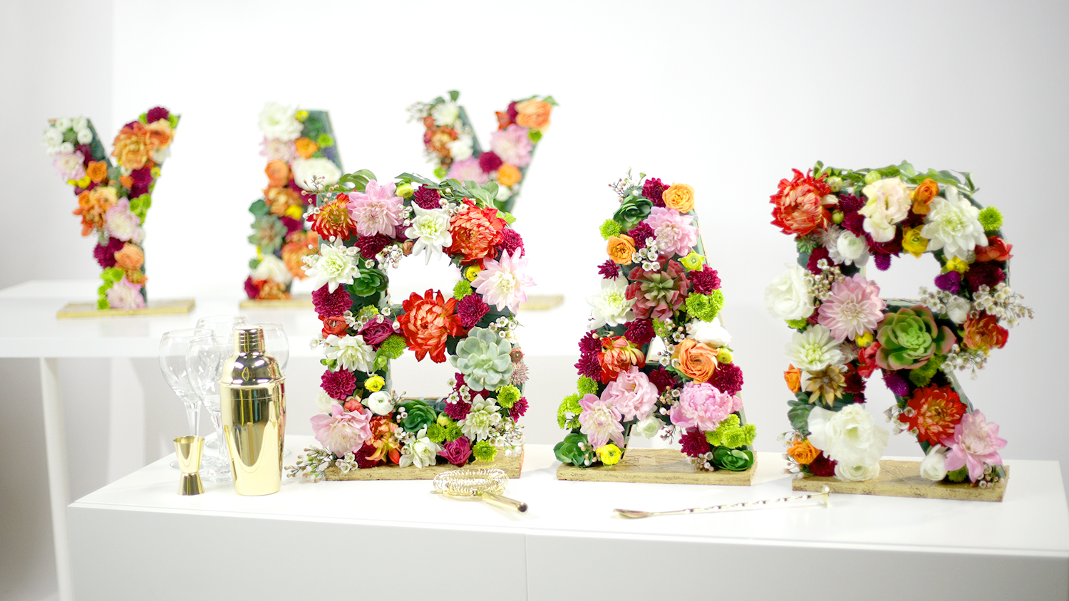 Floral Marquee Letters DIY – Makeful