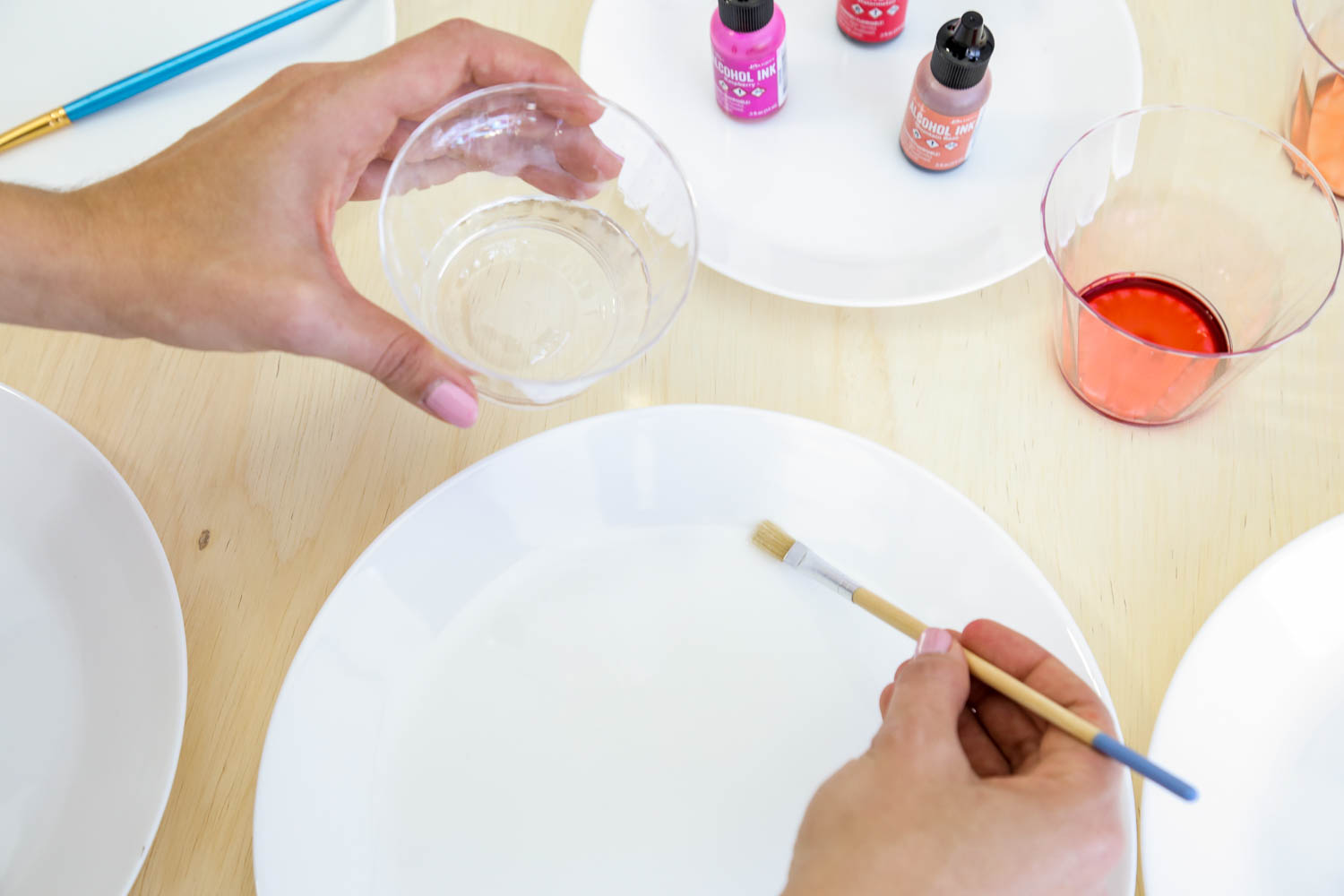 DIY Alcohol Ink Gold Foil Dishware – Makeful