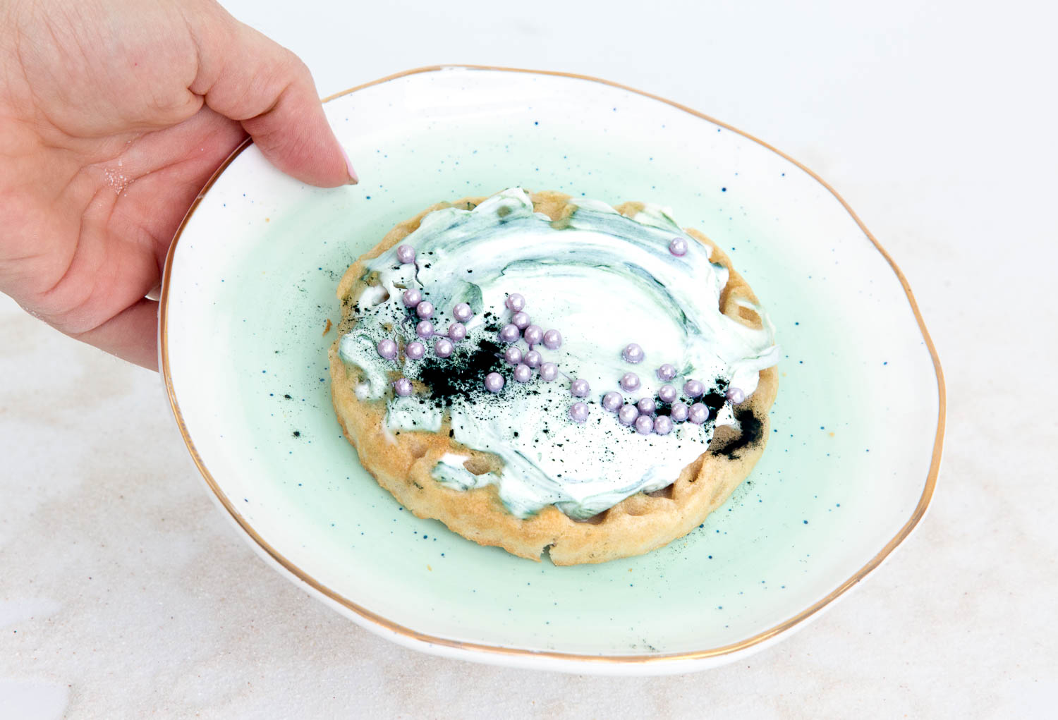 Gorgeous Gluten-Free + Vegan Mermaid Waffles – Makeful