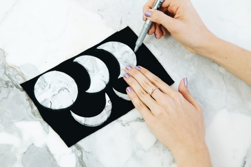 Magic Moon Phase Marble Wall Hanging – Makeful