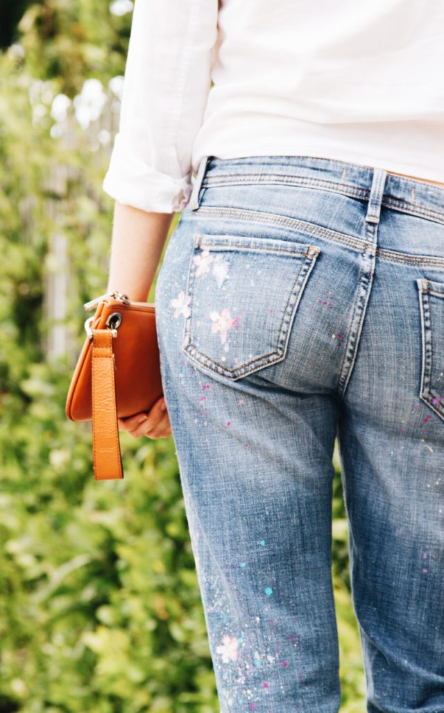 DIY Paint Splatter Denim Jeans – Makeful