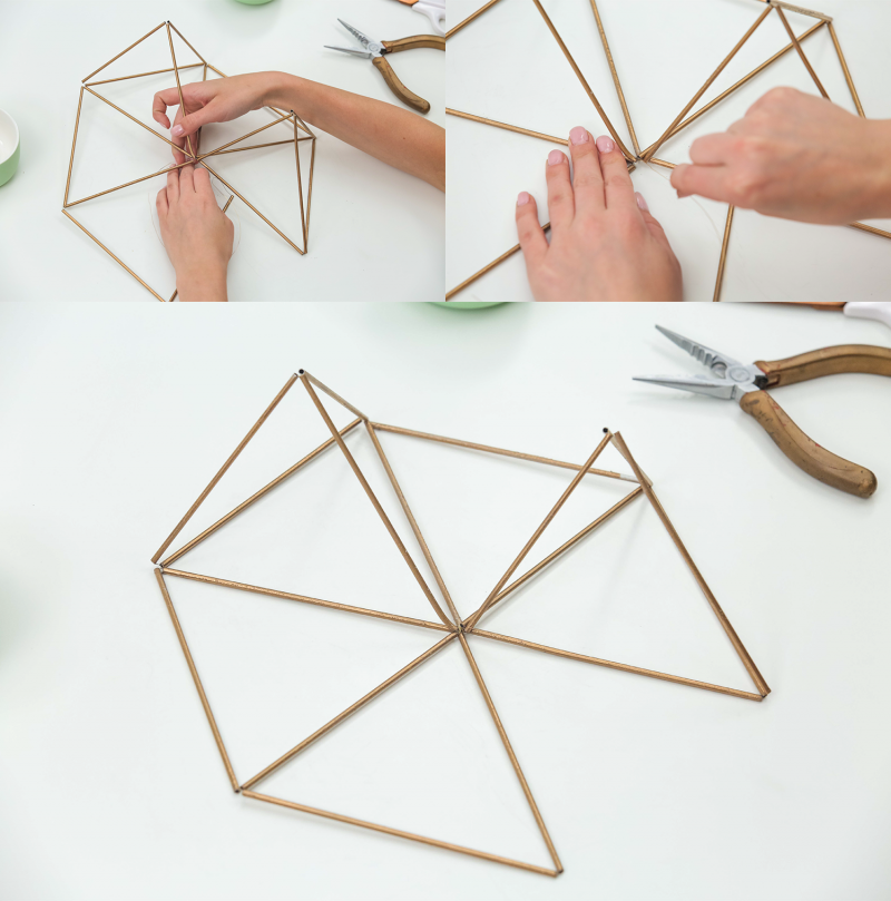 DIY Geometric Hanging Shelves – Makeful